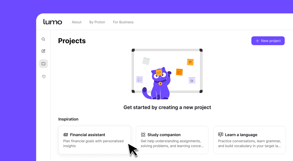 Avec Projets, l'IA de Proton s'inspire de Perplexity et ChatGPT