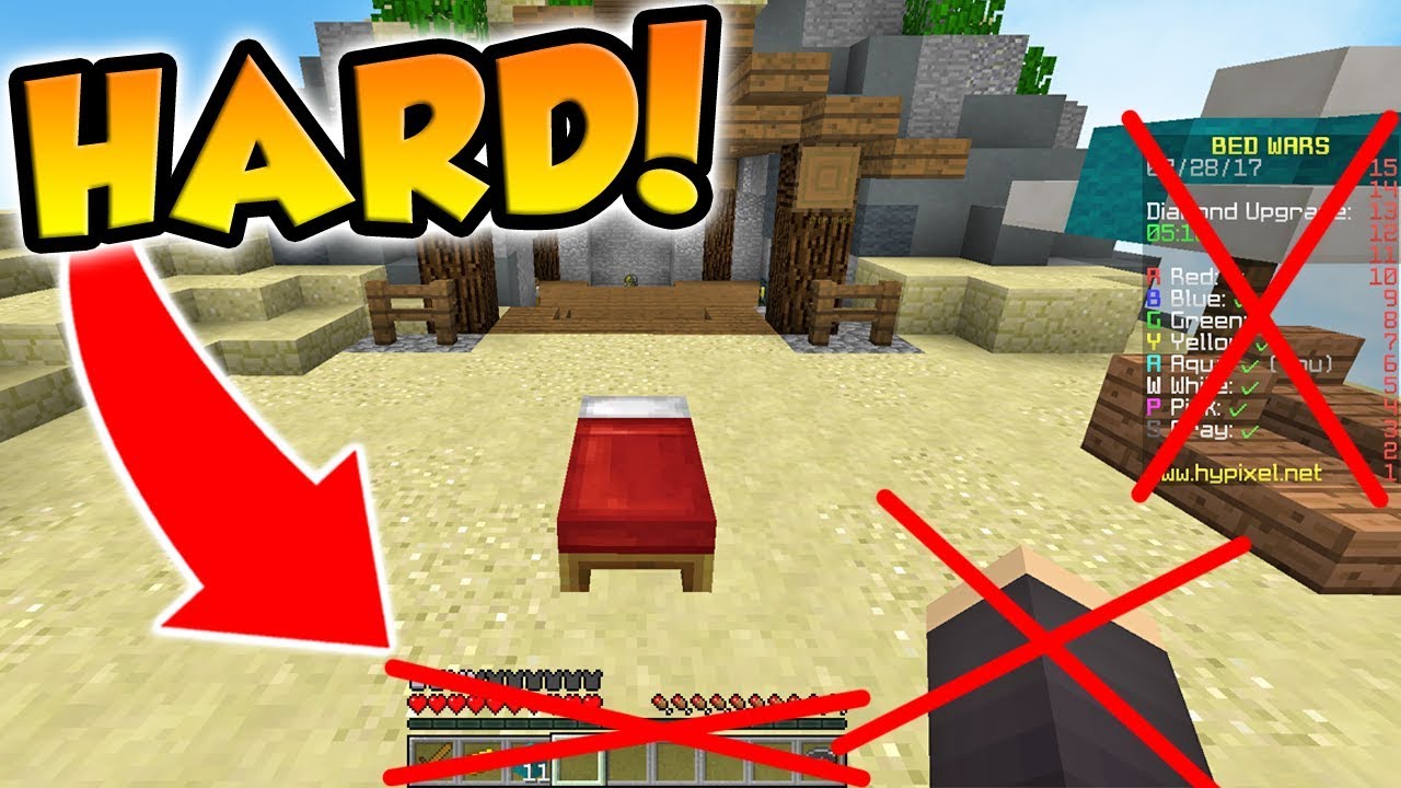Win without using your HUD in Minecraft Bed Wars