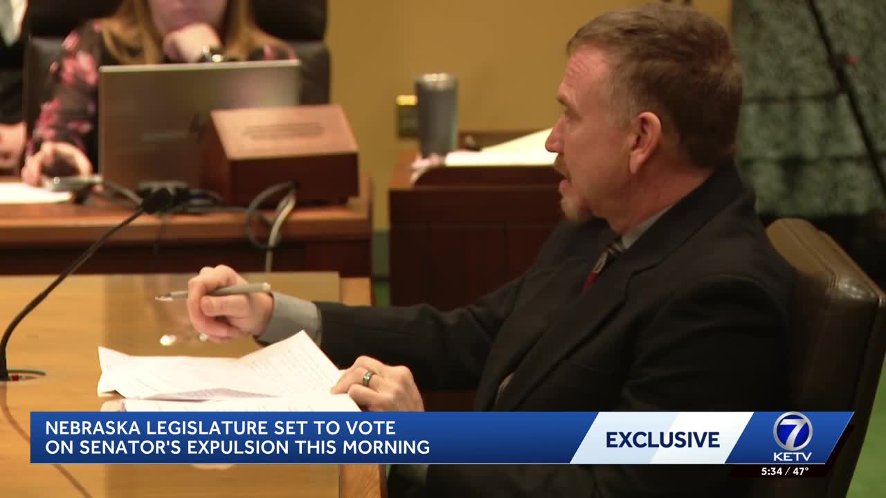Nebraska Legislature set to vote on senator's expulsion