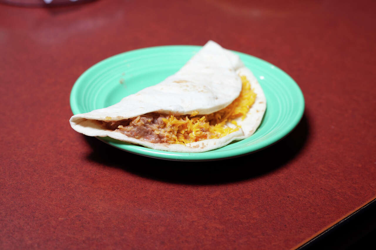 Bean and cheese tacos for 45 cents at San Antonio Las Palapas