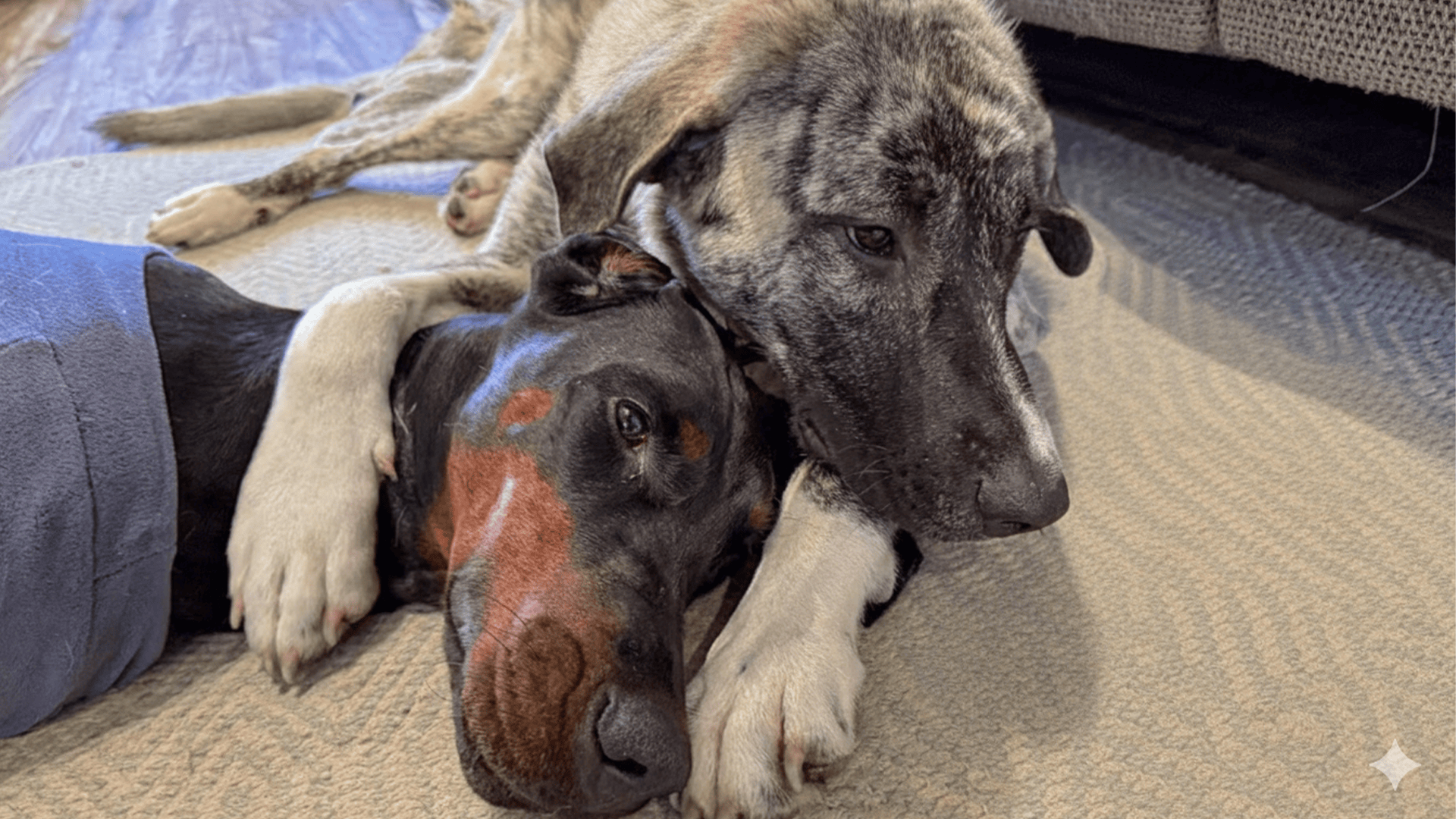 Watch how this rescue dog finds her best friend