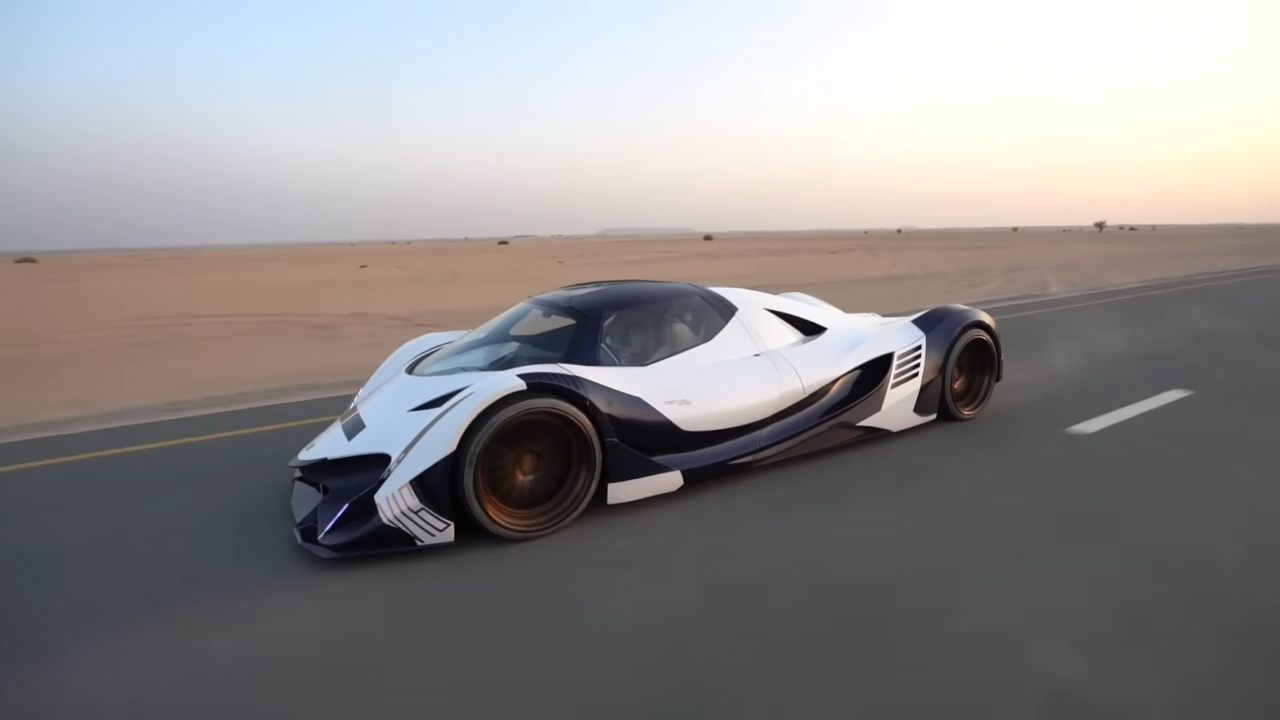 World's first person to drive the Devel Sixteen