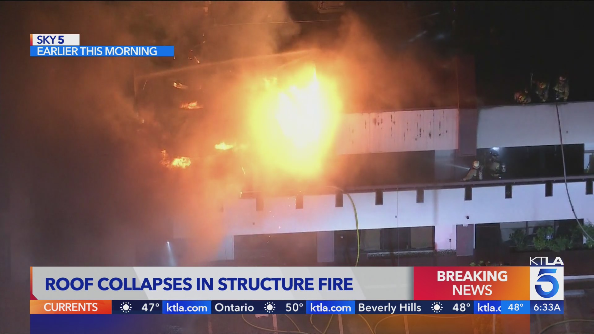 Woman hospitalized as major fire tears through Winnetka building