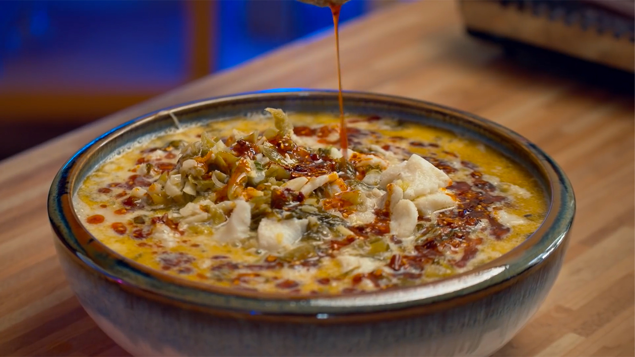 My most delicious kitchen accident Sichuan fried fish sandwich