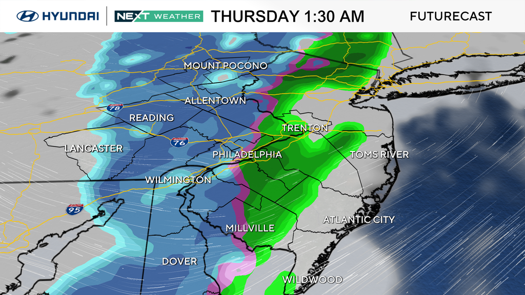Mild Tuesday in Philadelphia region, tracking rain and snow later this ...