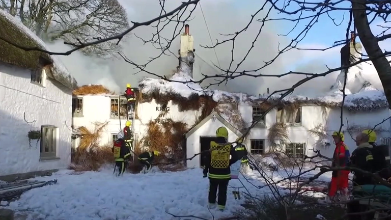 Fire-ravaged rural pub's survival marked in film
