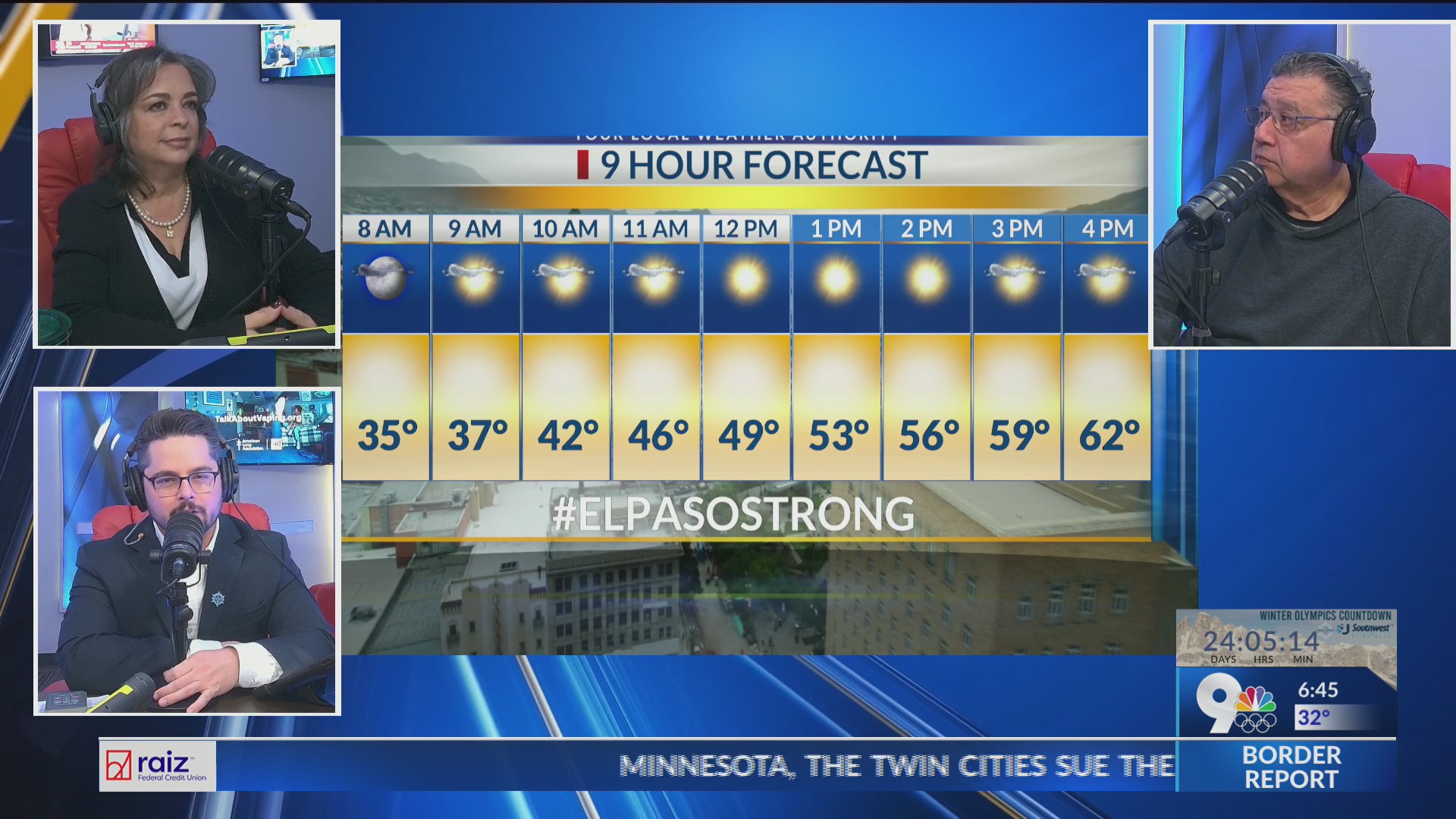 Tuesday 9-hour forecast: Expect cold temps