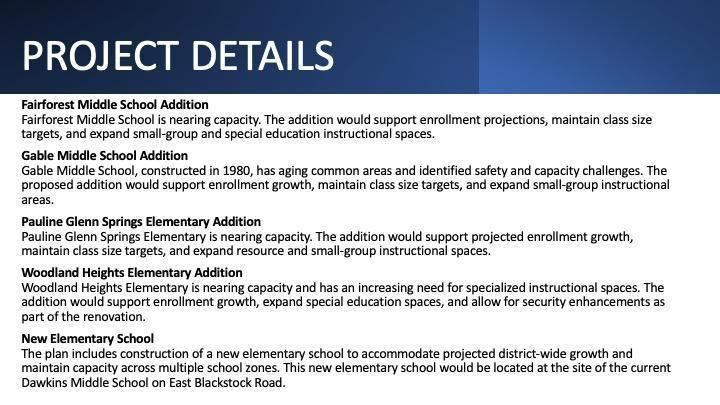 Spartanburg District 6 proposes bond referendum to build new schools ...