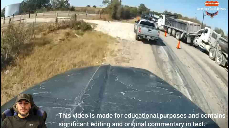 A sudden cut-off triggers a jackknifed truck