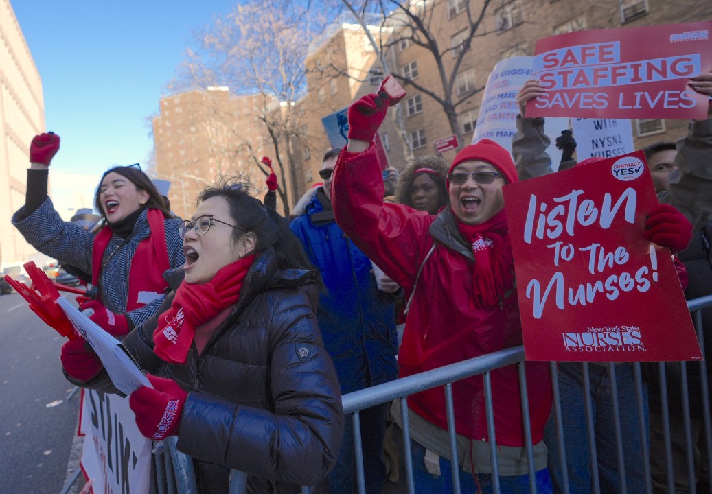 Striking New York City nurses 'forced to stand up for ourselves'