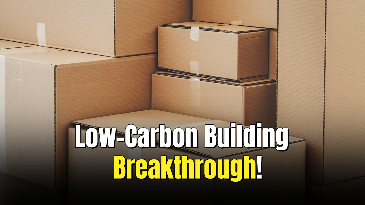Engineers turn waste cardboard into a low-carbon building material