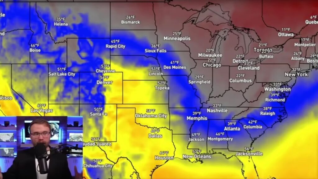 Meteorologists' report says, "New data shows a very different winter ...
