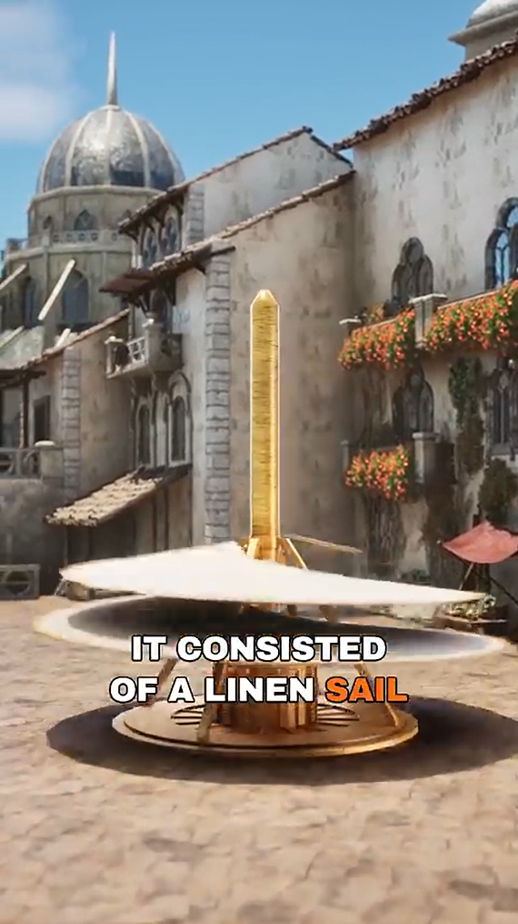 Leonardo da Vinci’s helicopter from the 1400s