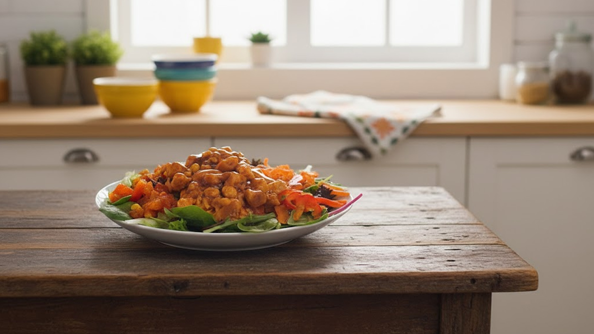 How to make BBQ chicken salad