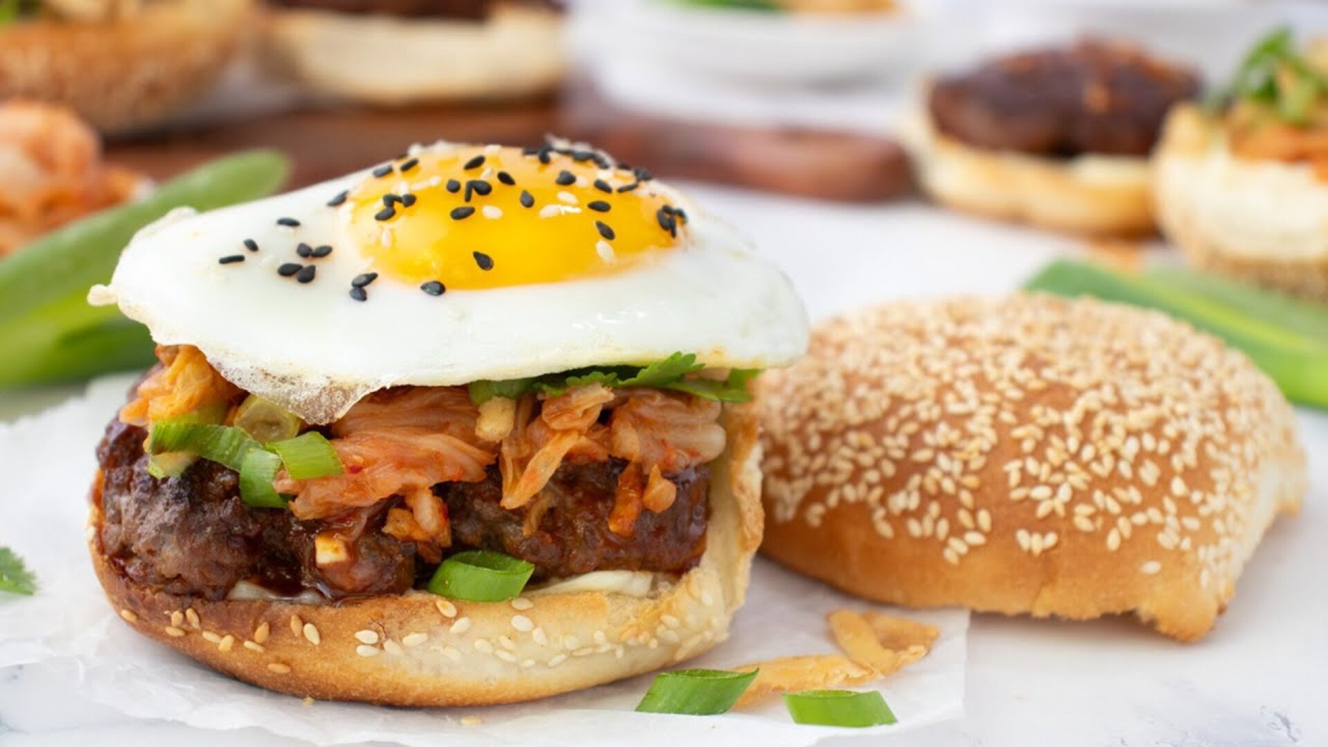 Sweet and Spicy Glazed Korean BBQ Burger Recipe