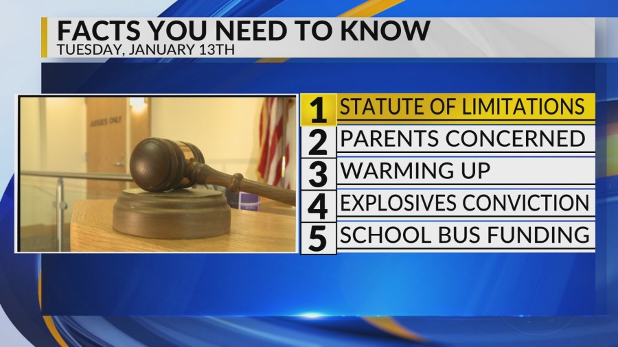 Statute of limitations, racial slur concern, drier weather, explosives ...