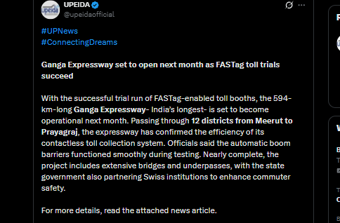 India’s longest Ganga Expressway to open next month in UP: Route ...