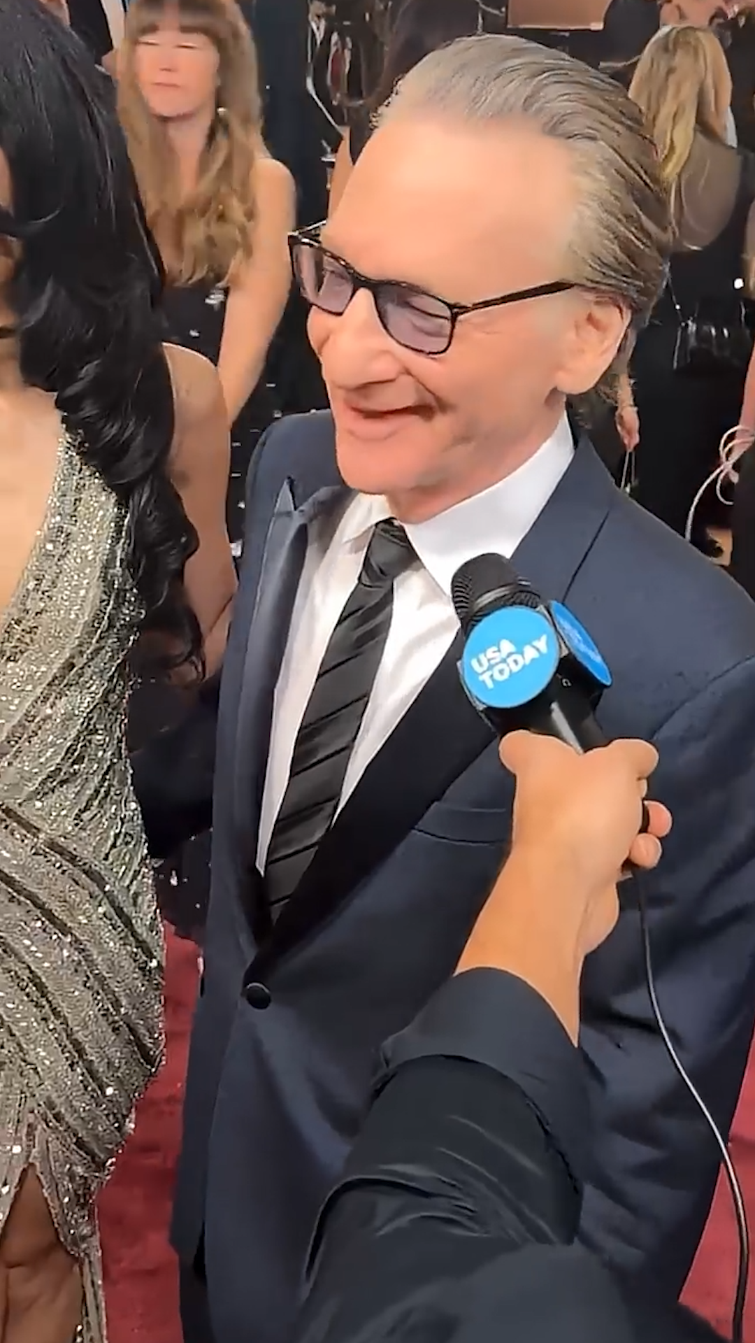 Bill Maher slams Mark Ruffalo's political pin at Golden Globes red carpet