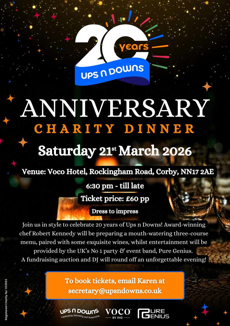 Local charity Ups ’n’ Downs celebrates 20 years with anniversary ...