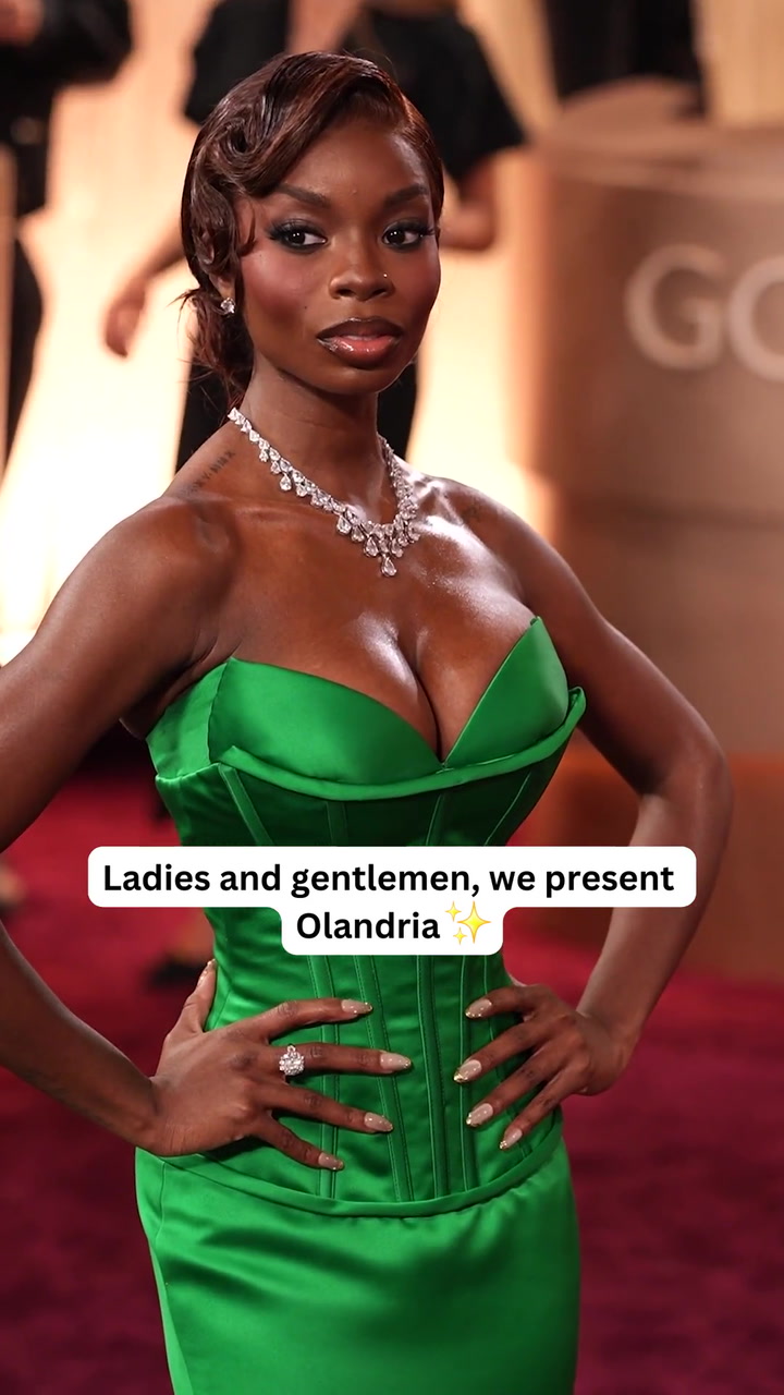'Love Island' star Olandria hits the Golden Globes red carpet