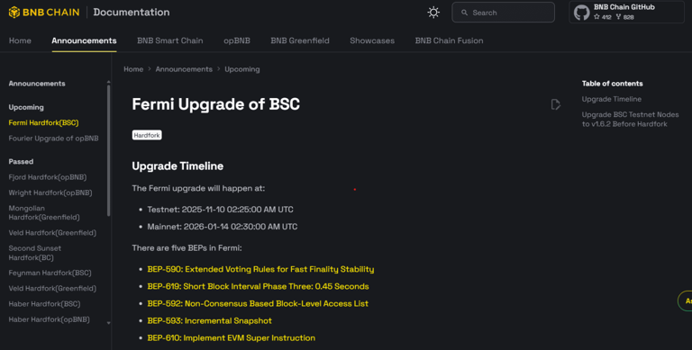 BNB Chain targets 'around one second' finality with Fermi hard fork