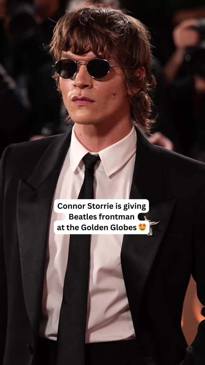 Connor Storrie is giving Beatles frontman at the Golden Globes