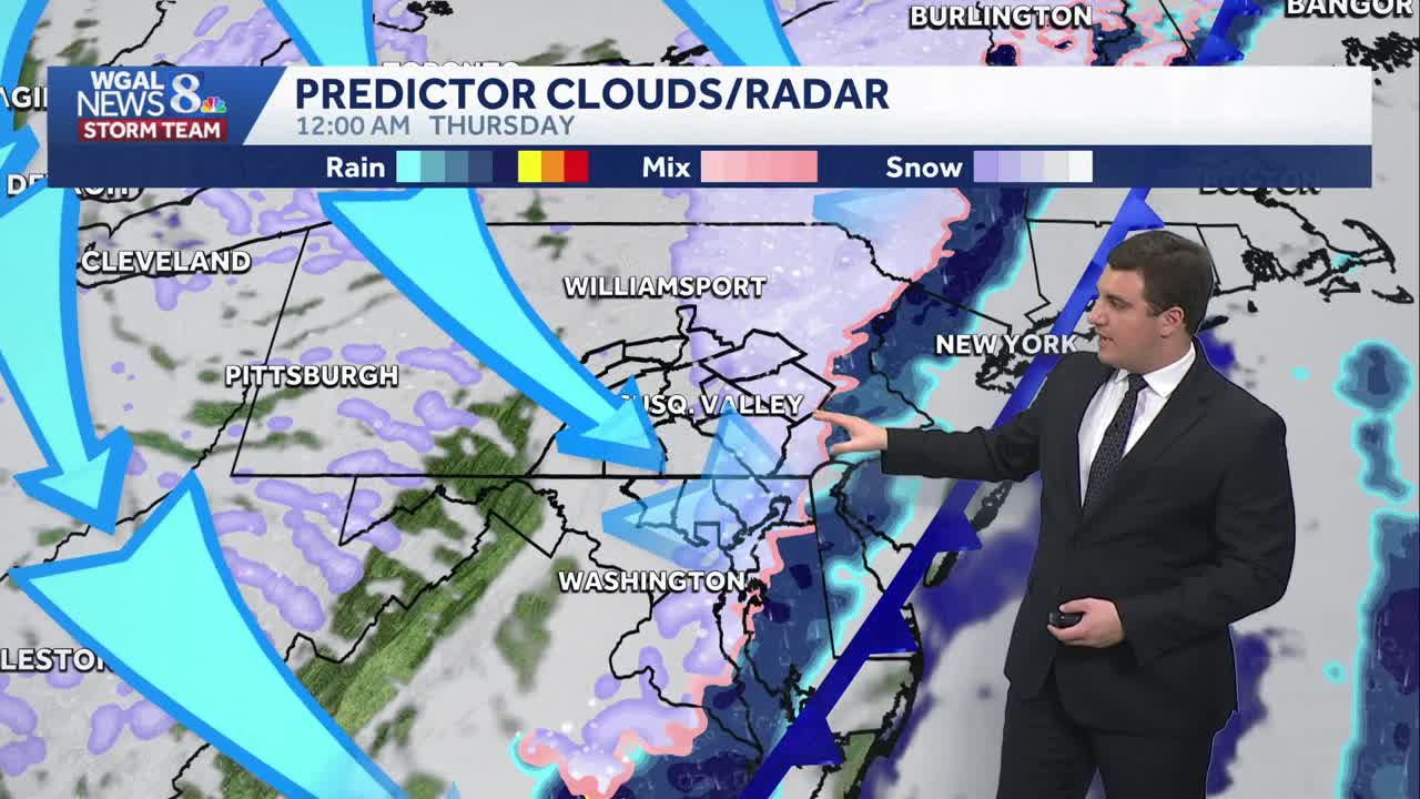 Mild Tuesday; rain develops Wednesday with light snow late in south ...