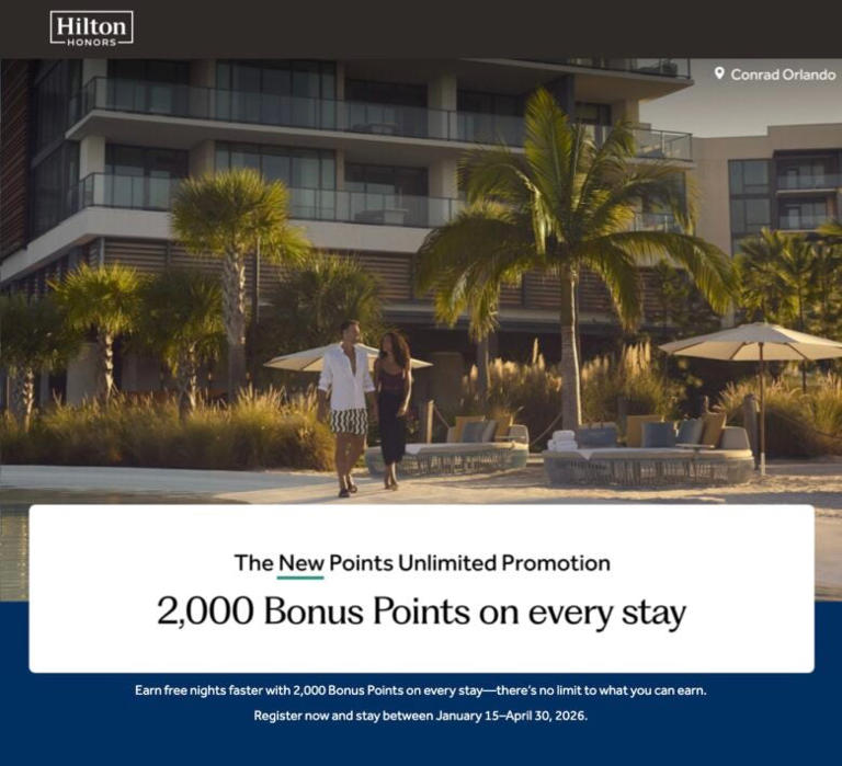 Hilton Honors launches updated Points Unlimited promotion with 2,000 ...