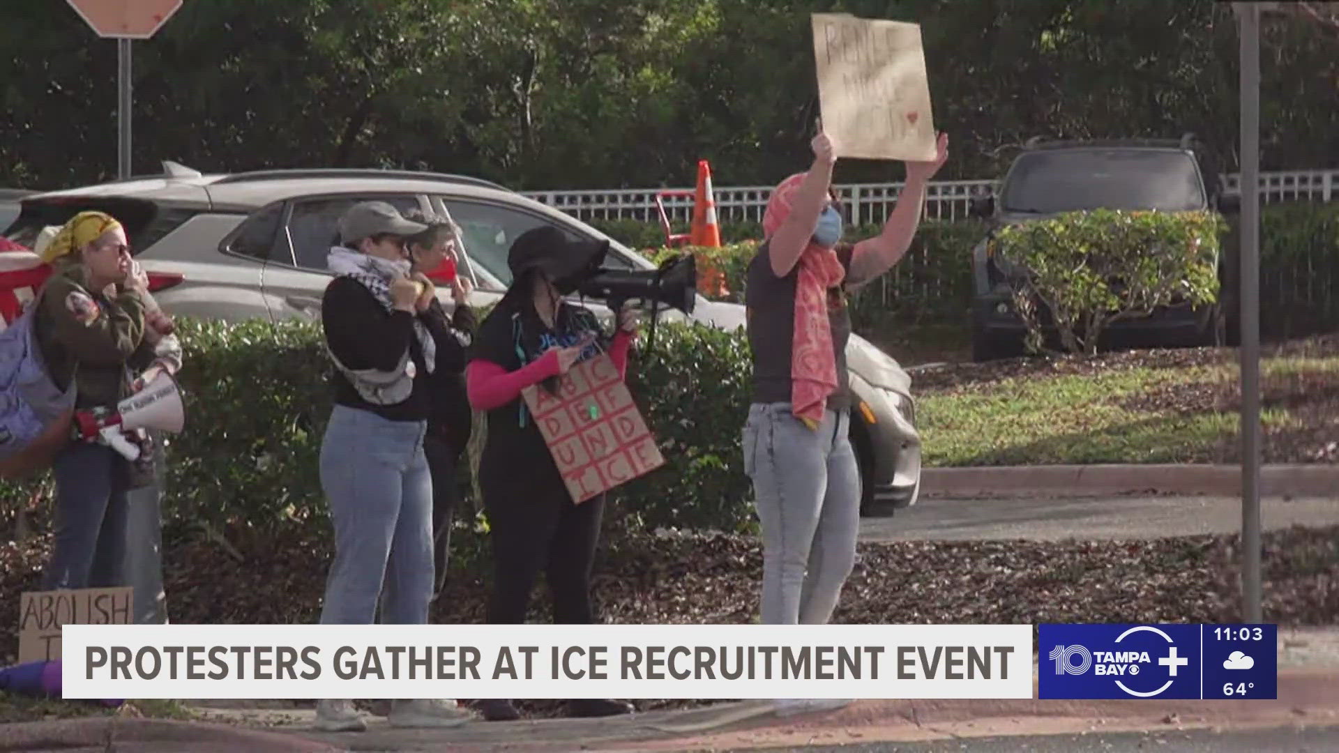 Protesters gather at ICE recruitment event in St. Pete