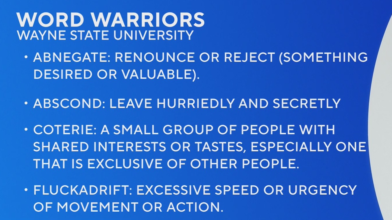 Wayne State's obscure words to revive in 2026