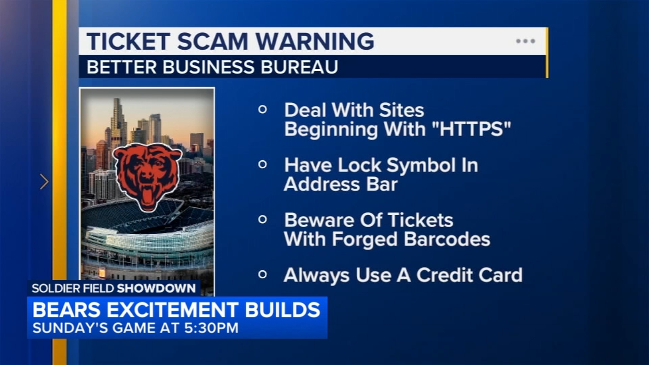 BBB warns Chicago Bears fans to beware of playoff ticket scams
