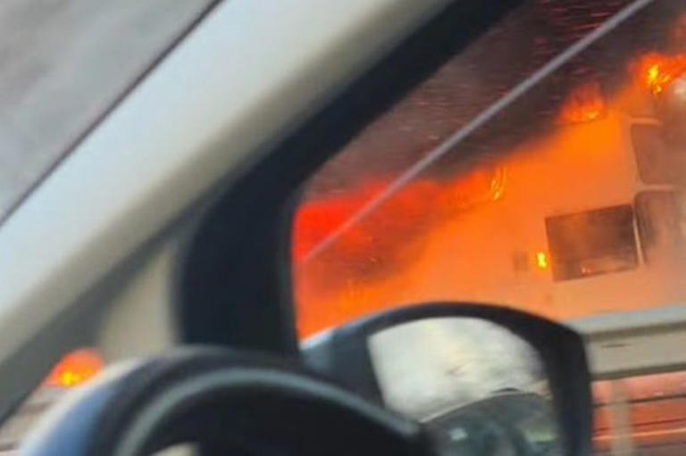 Scale of A55 damage after school bus fire shut carriageway for hours