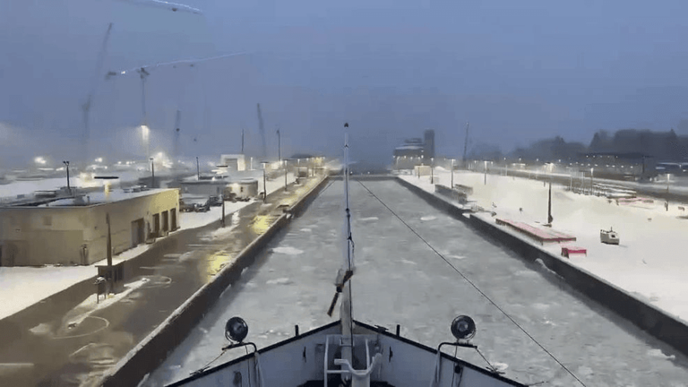 Great Lakes freighters make final passage through Soo Locks for ...