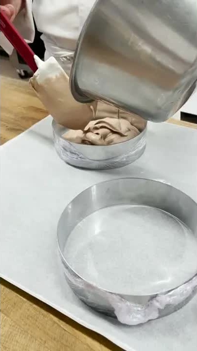 French pastry school: coffee chocolate entremets cake