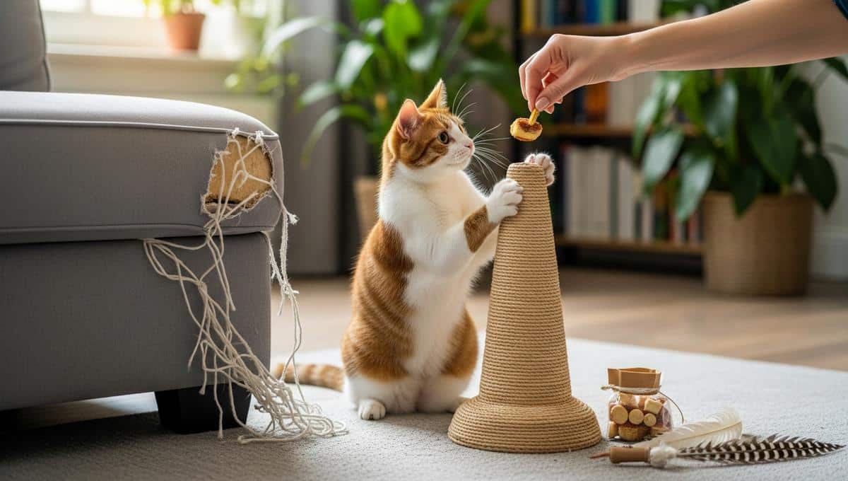 Cat scratching your couch: how to stop it with scratching posts ...