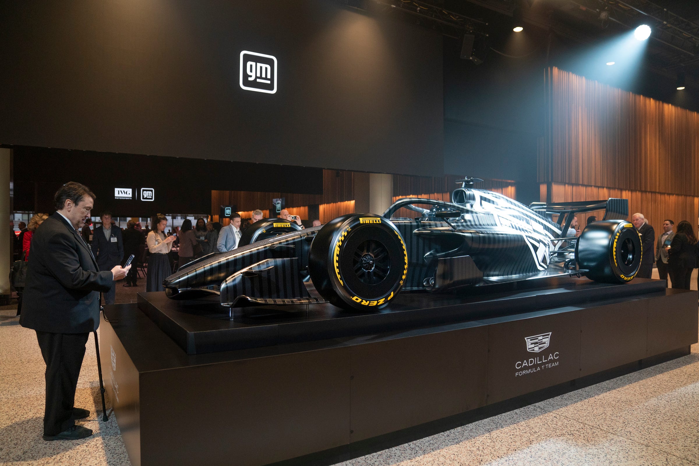 GM executes fog-filled reveal of Formula 1 test vehicle at new HQ