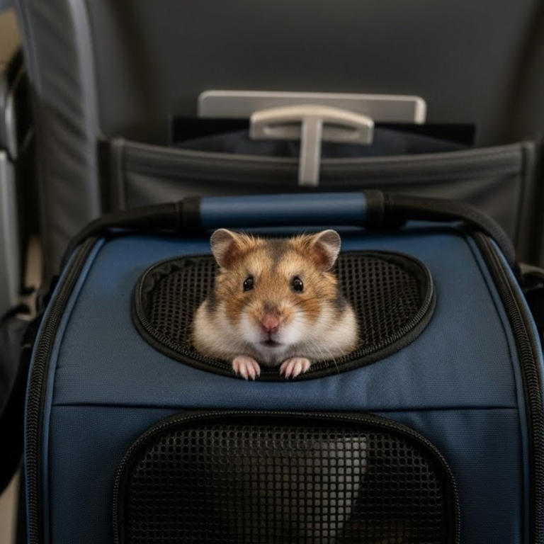 Which pets can travel with you on a plane and under what conditions