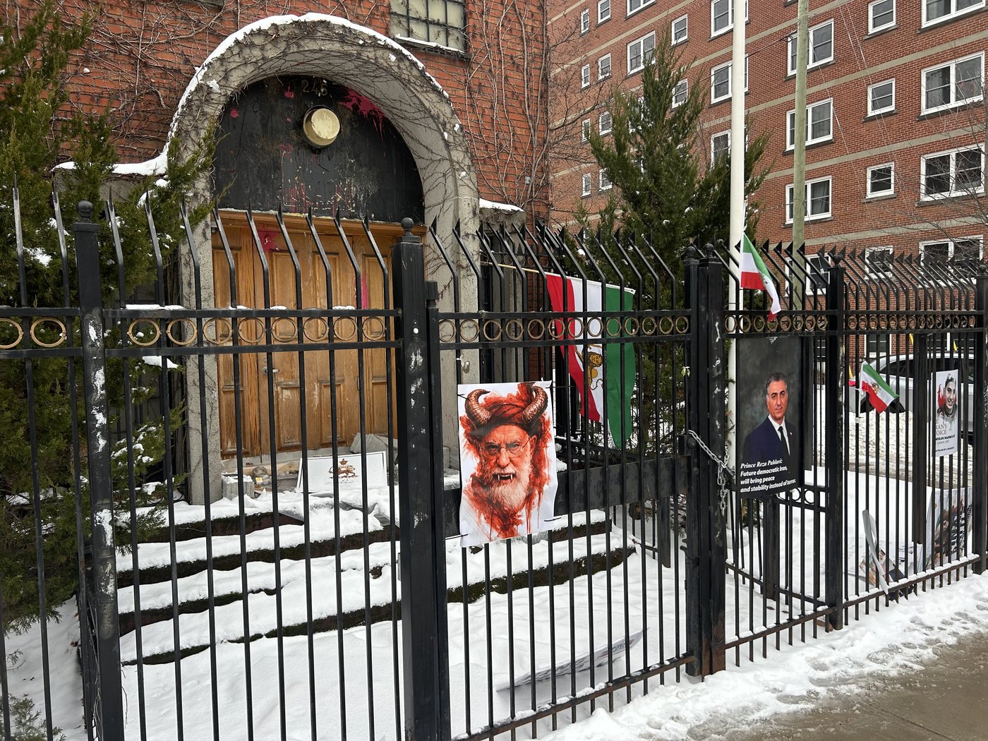 Iran's embassy in Ottawa, closed since 2012, defaced by anti-regime ...