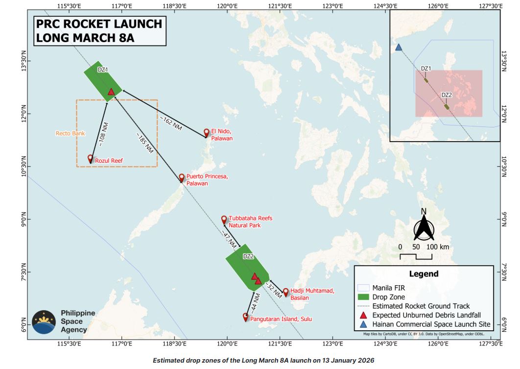 PhilSA warns of debris after rocket launch from China