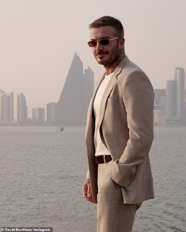 David Beckham looks sharp as he visits Qatar ahead of Art Basel Doha ...