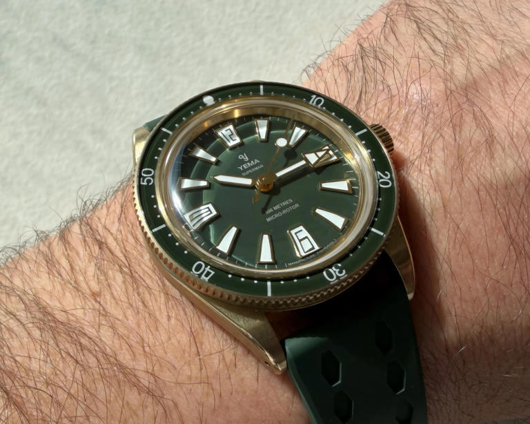 This ultra-thin retro dive watch gets a gorgeous material makeover