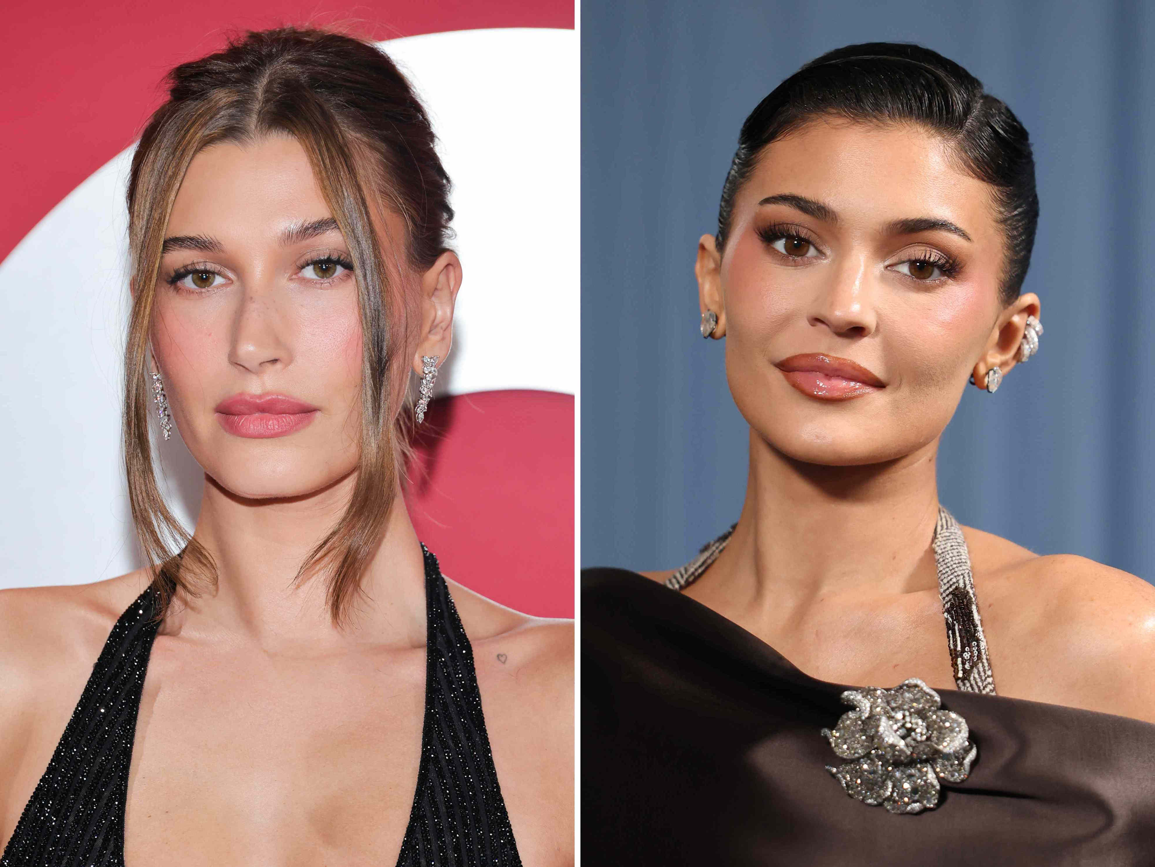 Kylie Jenner and Hailey Bieber hilariously split a single pair of ...