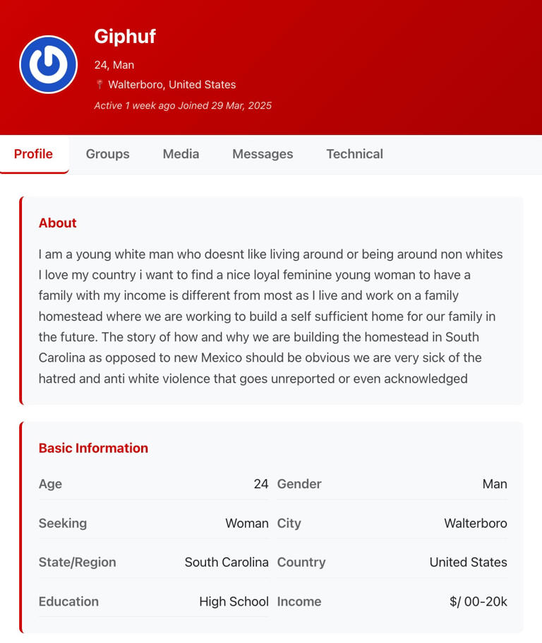 White supremacist dating site hacked by AI catfishers