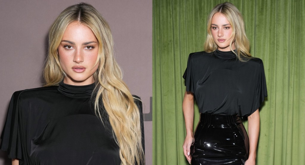 Grace Van Patten styles sleek simplicity in Mugler