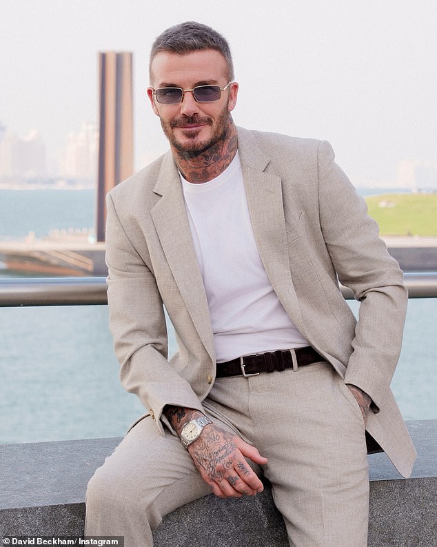 David Beckham looks sharp as he visits Qatar ahead of Art Basel Doha ...