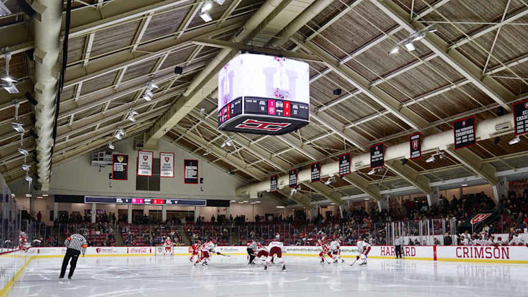 Scenes from Boston University men's hockey's road win at Harvard: Photo ...
