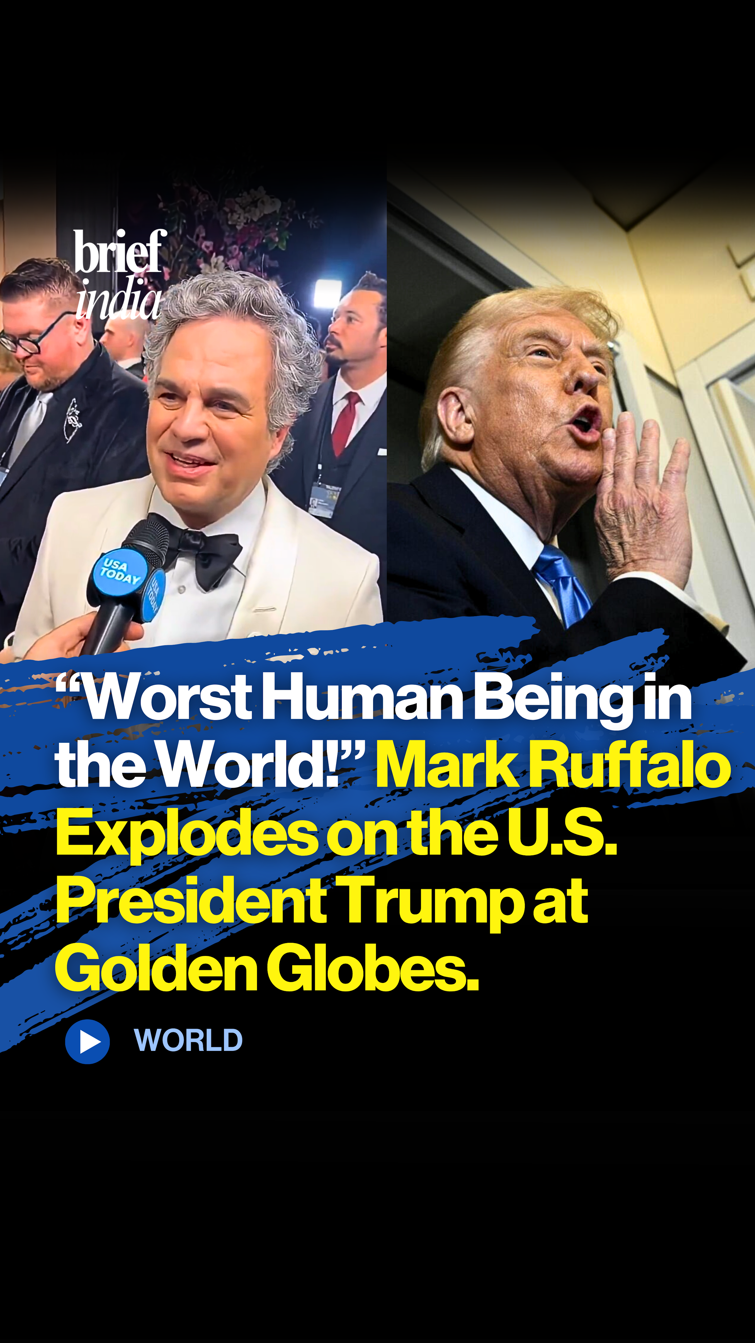 Mark Ruffalo slams Trump at Golden Globes: "Worst human being in the world"