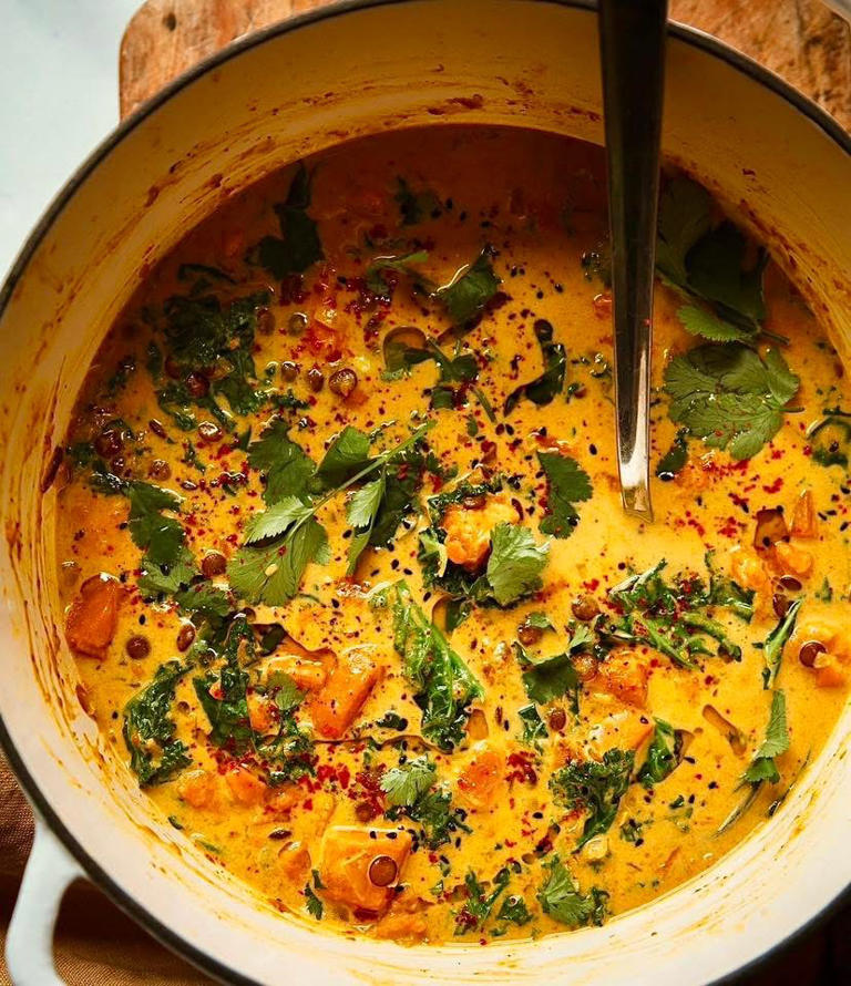 Creamy sweet potato soup