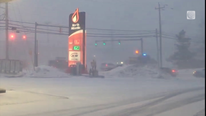Howling winds, blowing snow & low visibility sweep through Paradise, NL