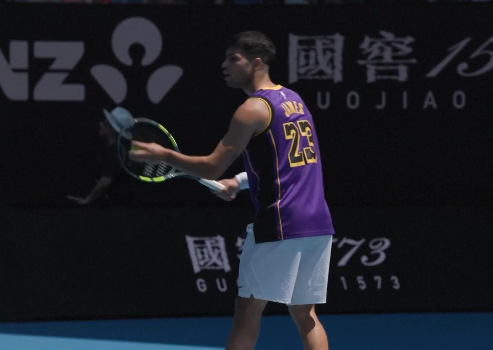 Carlos Alcaraz channels LeBron James energy at Melbourne Park